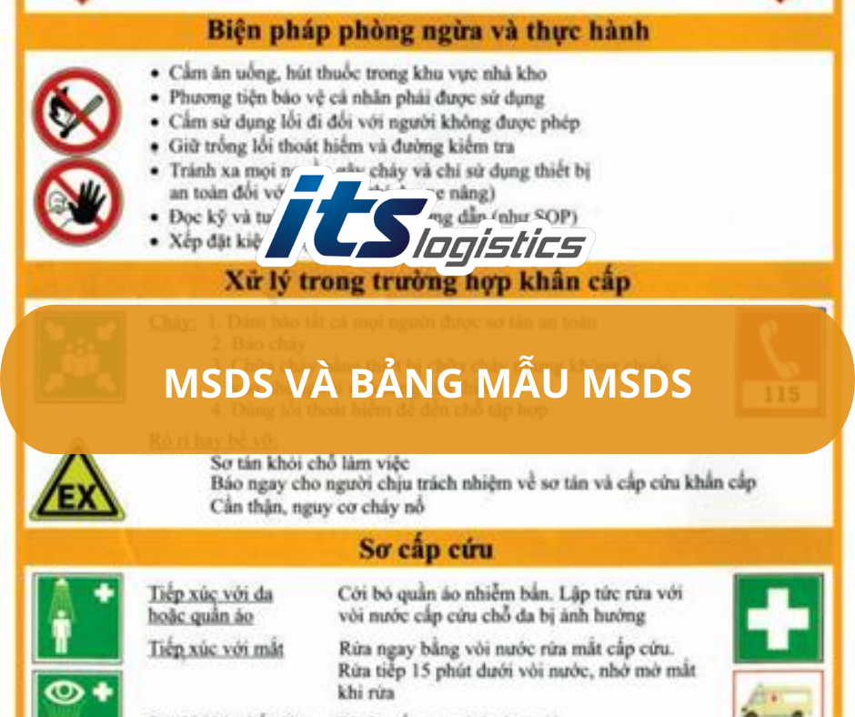 MSDS LÀ GÌ? BẢNG MẪU MSDS – CỔNG THÔNG TIN ITS LOGISTICs